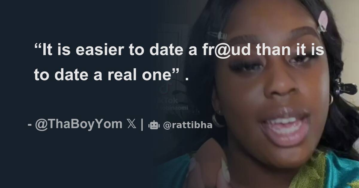 “It is easier to date a fr@ud than it is to date a real one” - المسلسل ...