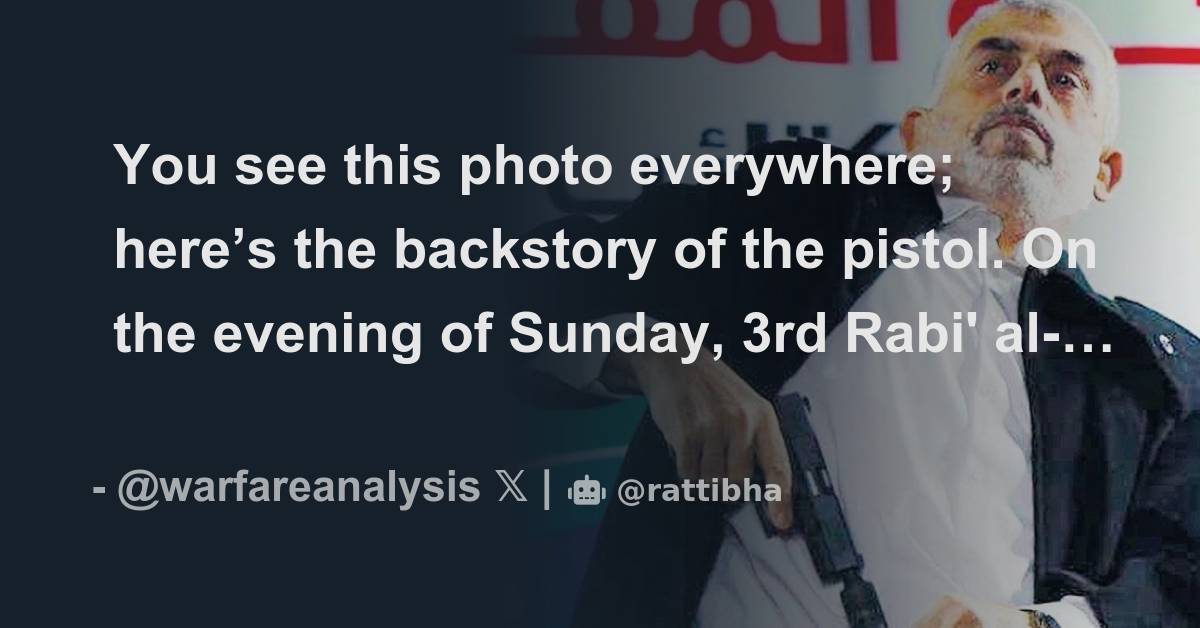 You see this photo everywhere; here’s the backstory of the pistol. - Thread from Warfare ...