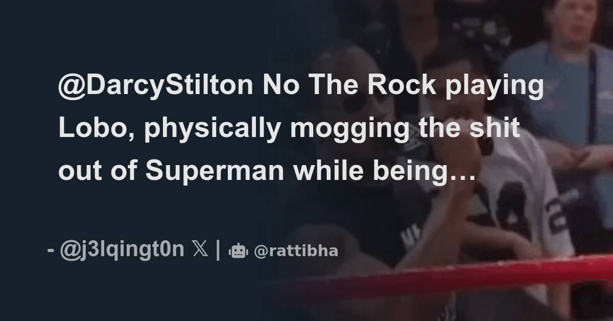 @DarcyStilton No The Rock playing Lobo, physically mogging the shit out ...