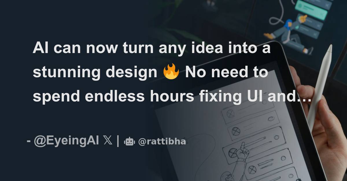 AI can now turn any idea into a stunning design 🔥 No need to spend ...