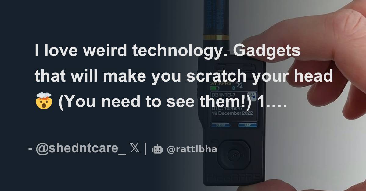 I love weird technology. Gadgets that will make you scratch your head 🤯 ...