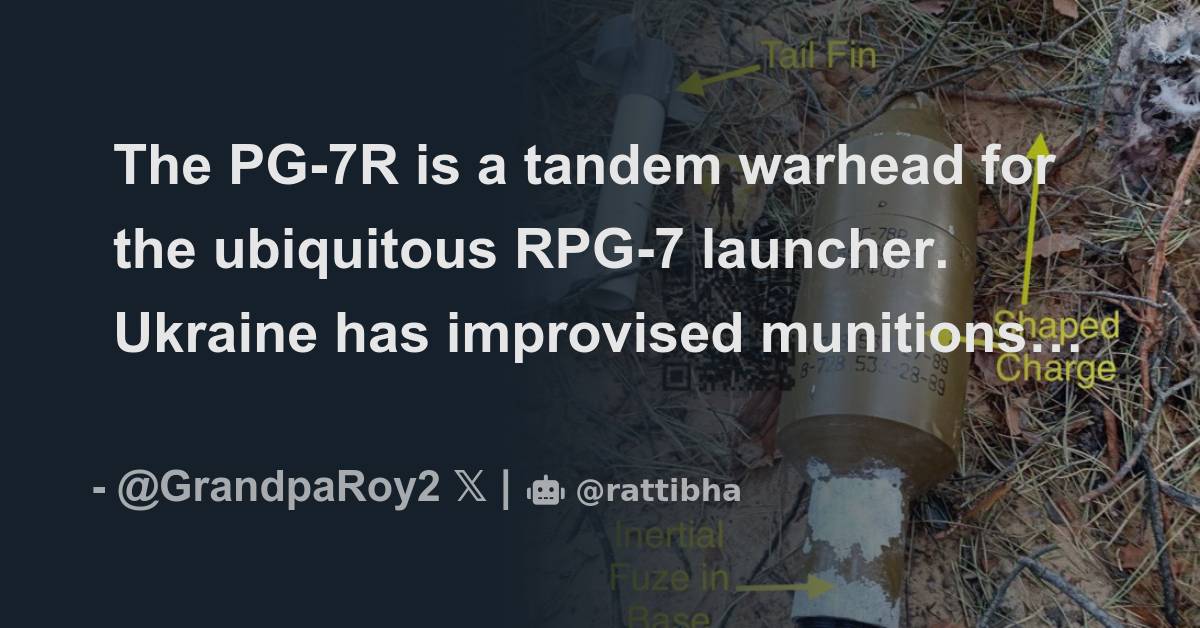 The PG-7R is a tandem warhead for the ubiquitous RPG-7 launcher ...