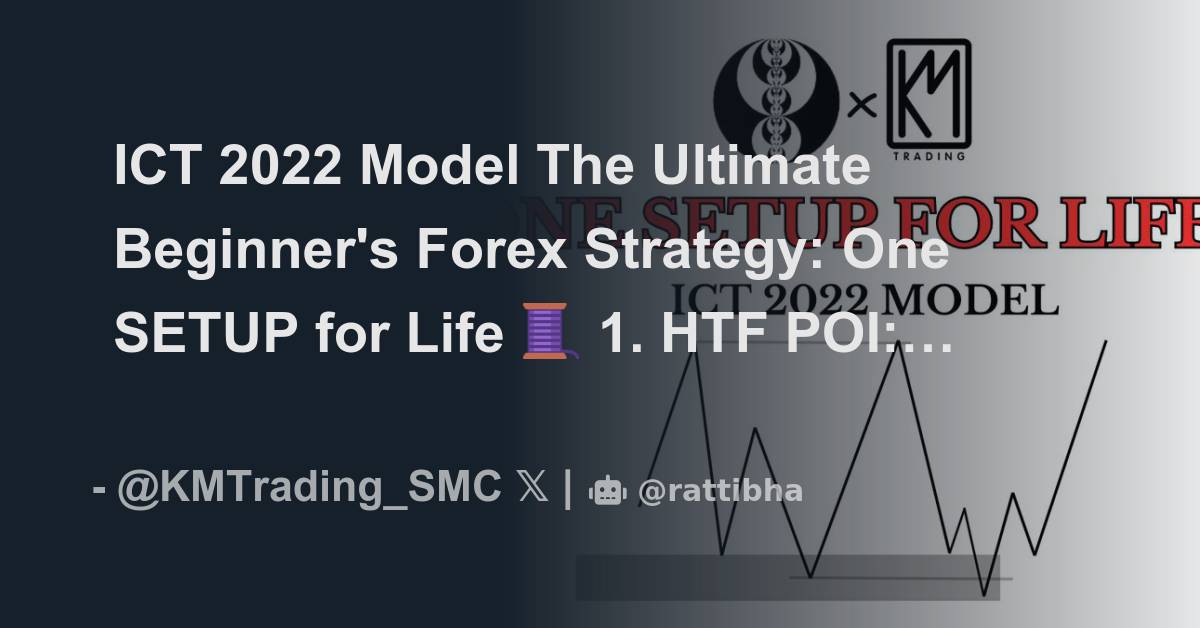 ICT 2022 Model The Ultimate Beginner's Forex Strategy: One SETUP for Life 🧵 - Thread from KM ...