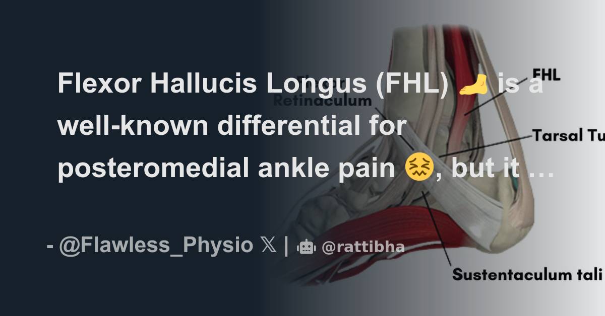 Flexor Hallucis Longus (FHL) 🦶 is a well-known differential for ...