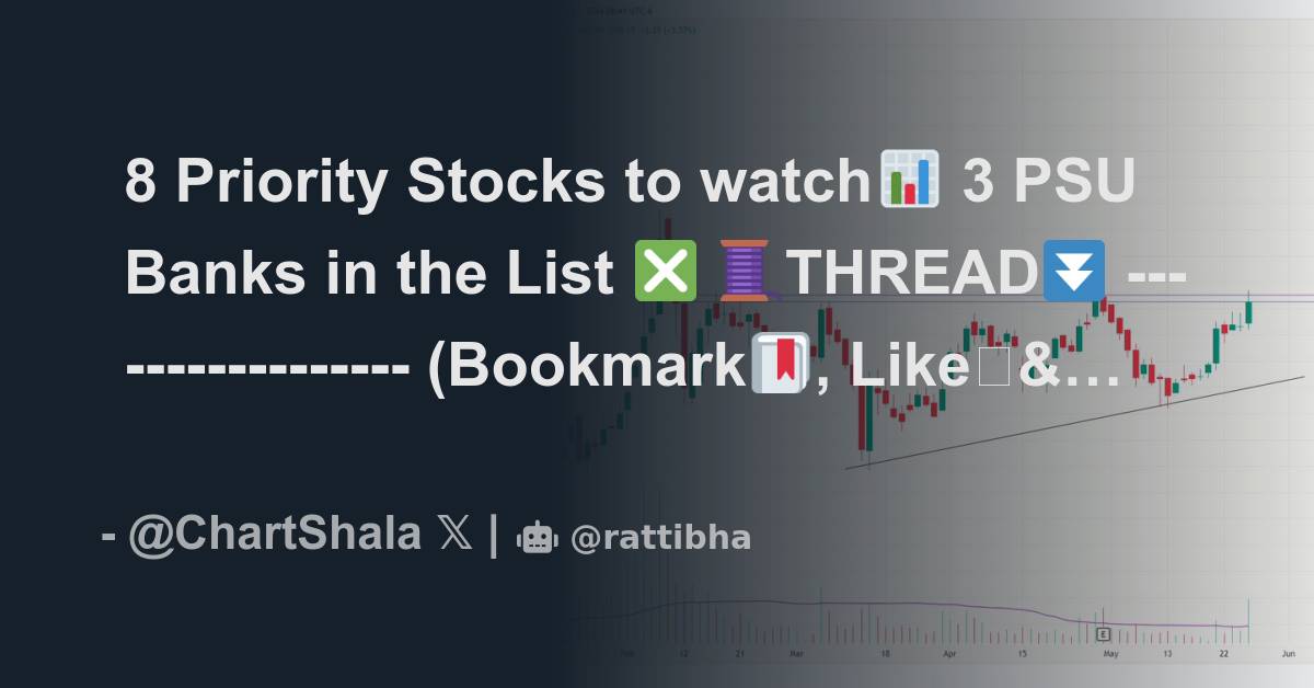 8 Priority Stocks to watch📊 3 PSU Banks in the List 🧵THREAD⏬ ...