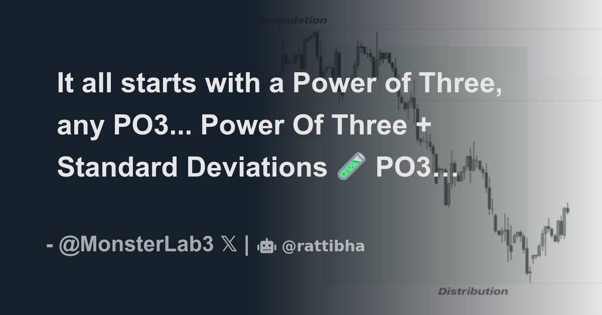 It all starts with a Power of Three, any PO3... Power Of Three + Standard Deviations 🧪 PO3 ...