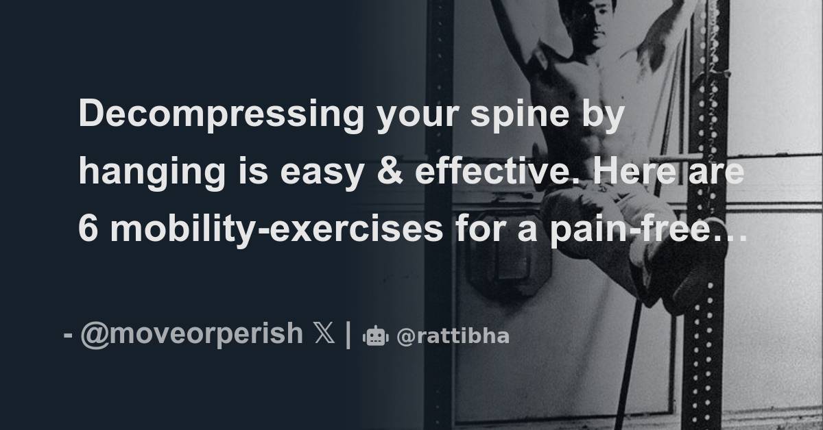 Decompressing your spine by hanging is easy & effective. Here are 6 ...