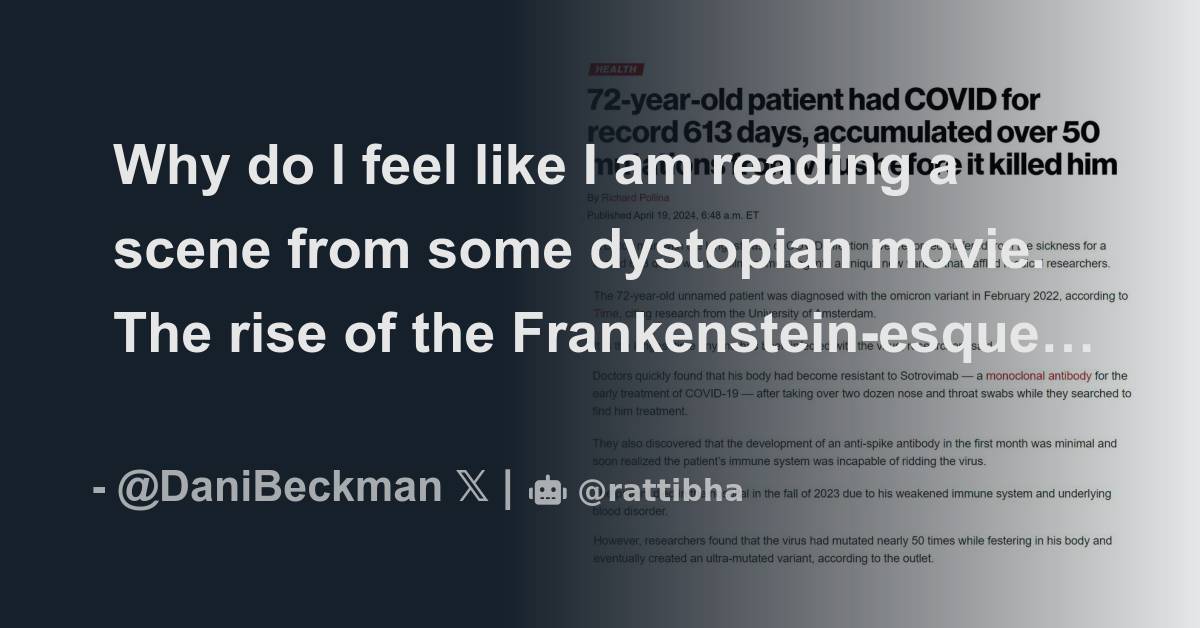 Why do I feel like I am reading a scene from some dystopian movie. The ...