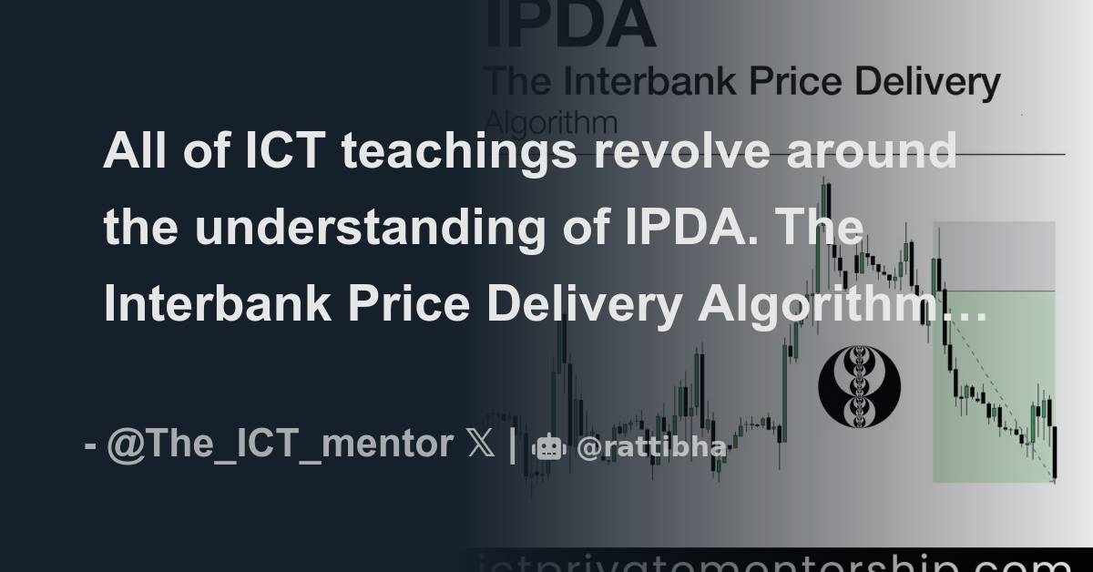 All of ICT teachings revolve around the understanding of IPDA. The Interbank Price Delivery ...