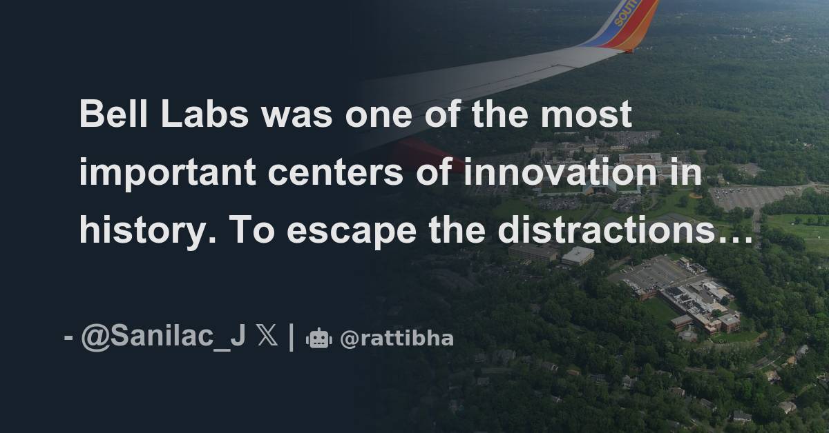 Bell Labs was one of the most important centers of innovation in ...