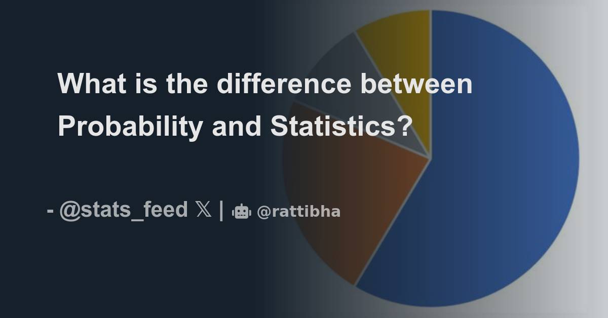 What is the difference between Probability and Statistics? - Thread ...