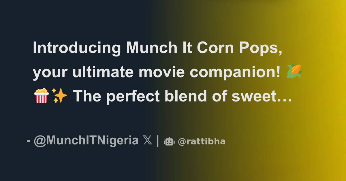 Introducing Munch It Corn Pops, your ultimate movie companion! 🌽🍿 The ...