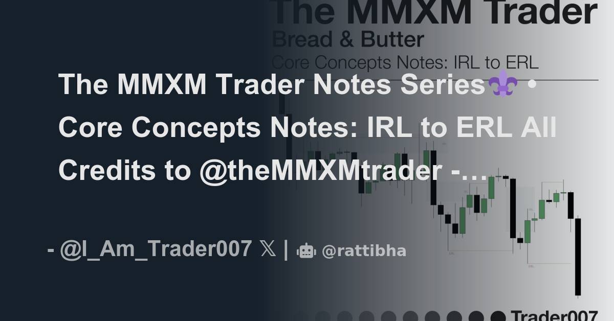 The MMXM Trader Notes Series⚜️ • Core Concepts Notes: IRL to ERL All ...
