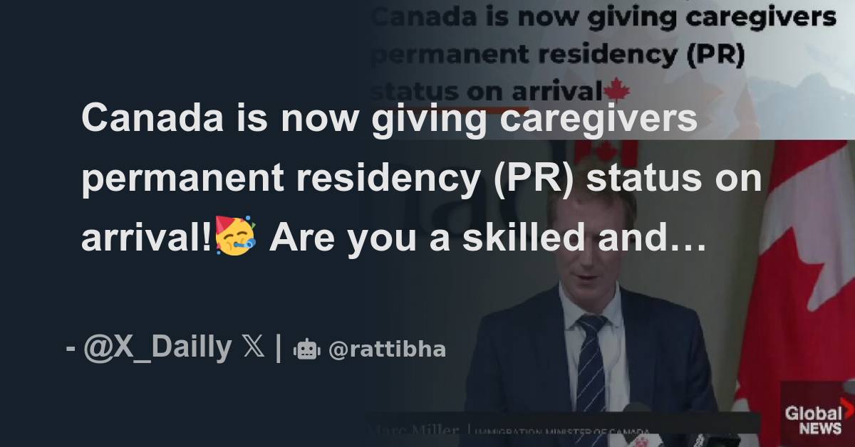 Canada is now giving caregivers permanent residency (PR) status on arrival!🥳 Are you a skilled ...