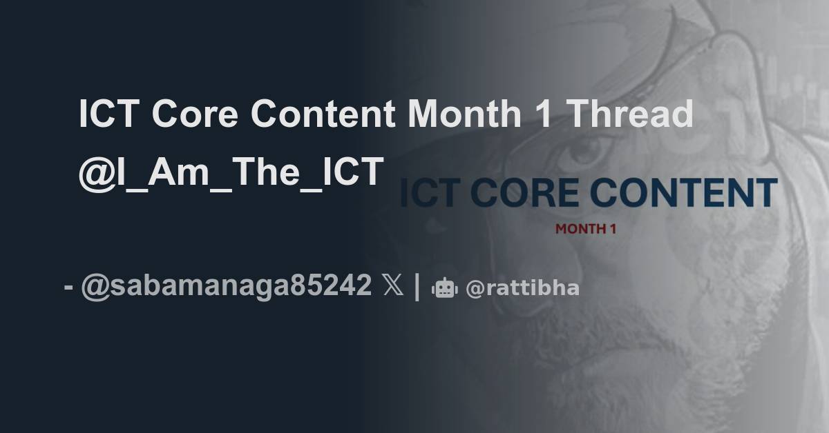 ICT Core Content Month 1 Thread @I_Am_The_ICT - المسلسل من G. O. M ...