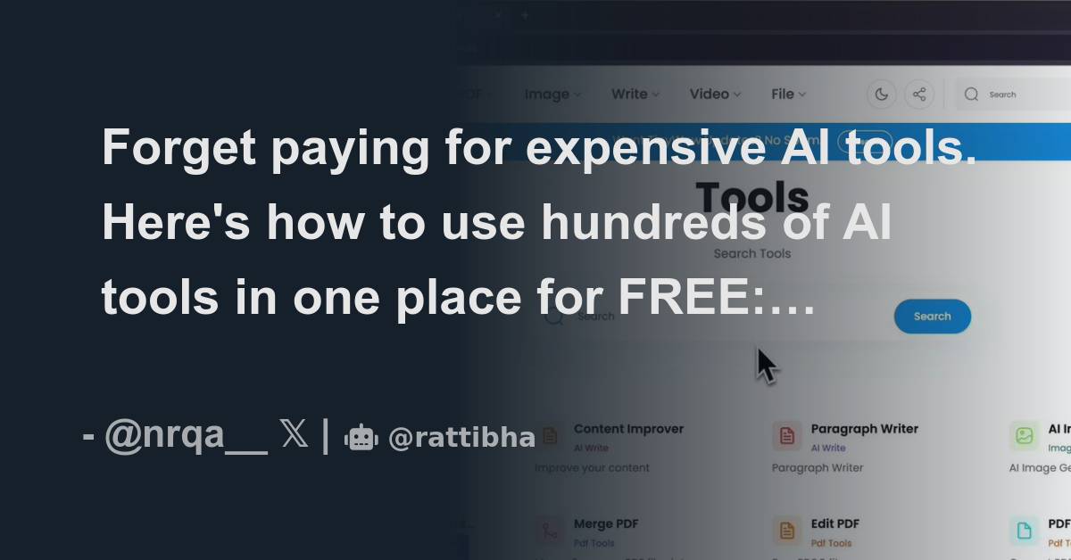 Forget paying for expensive AI tools. Here's how to use hundreds of AI ...