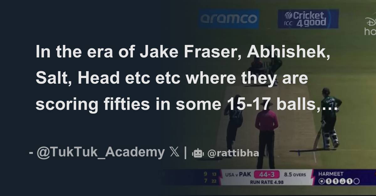 In the era of Jake Fraser, Abhishek, Salt, Head etc etc where they are ...