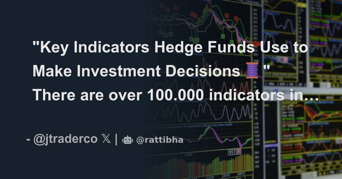 "Key Indicators Hedge Funds Use to Make Investment Decisions 🧵" There are over 100.000 ...