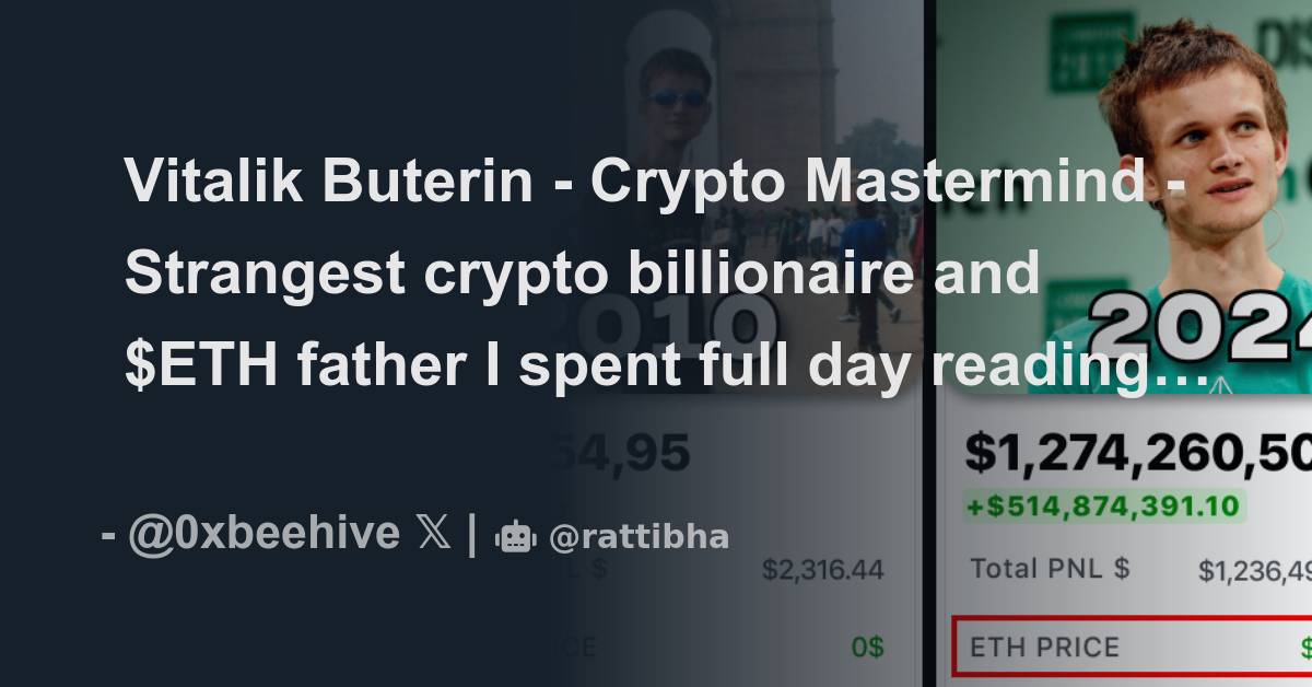 Vitalik Buterin - Crypto Mastermind - Strangest crypto billionaire and ...