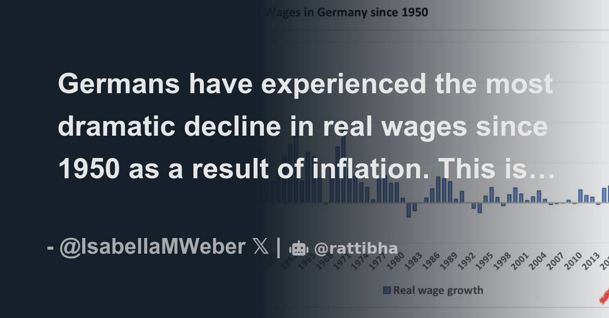 Germans have experienced the most dramatic decline in real wages since ...