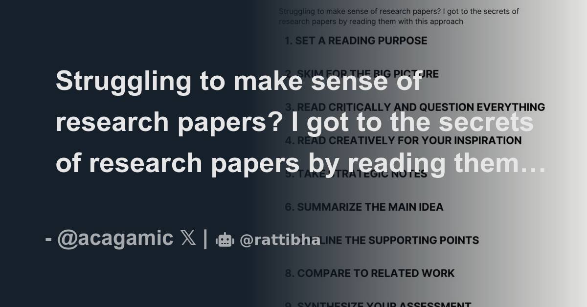 Struggling to make sense of research papers? I got to the secrets of ...