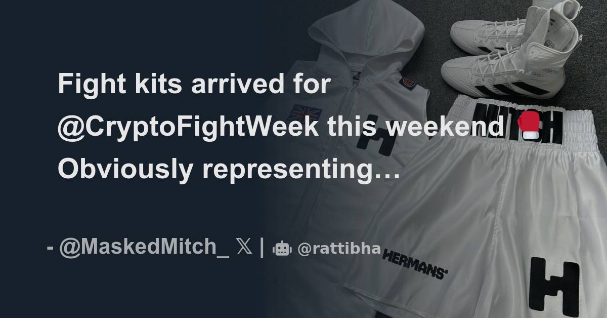 Fight kits arrived for @CryptoFightWeek this weekend 🥊 Obviously ...