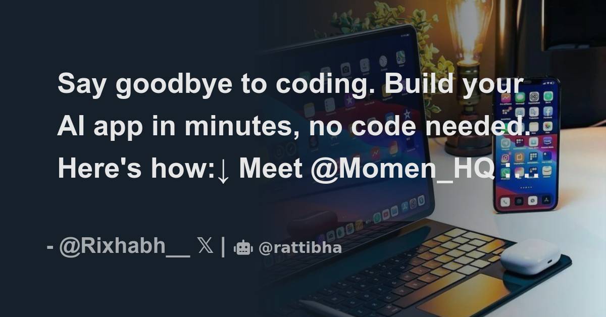 Say Goodbye To Coding Build Your Ai App In Minutes No Code Needed Heres How↓ Thread From