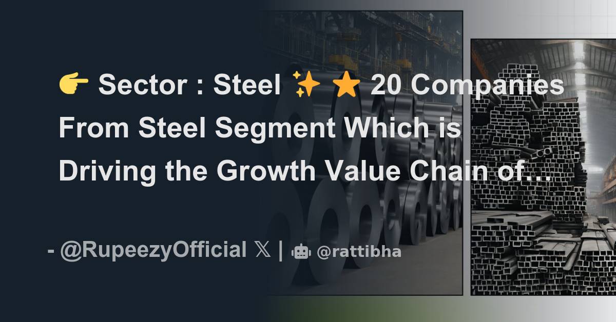 👉 Sector : Steel ⭐ 20 Companies From Steel Segment Which is Driving the ...