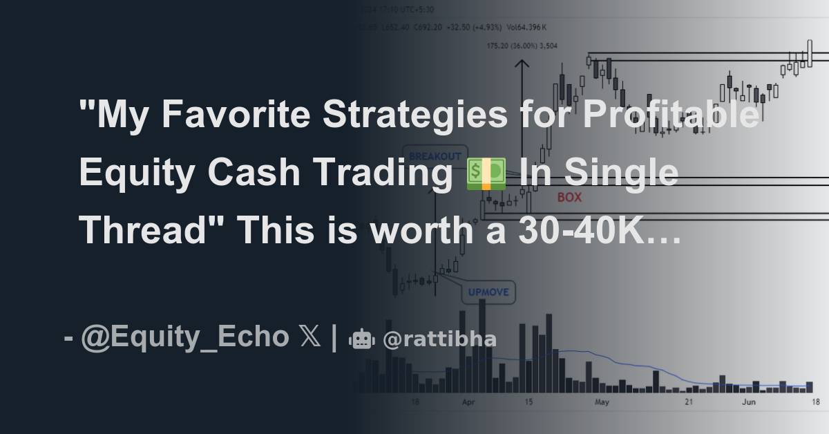 "My Favorite Strategies for Profitable Equity Cash Trading 💵 In Single Thread" This is worth a ...