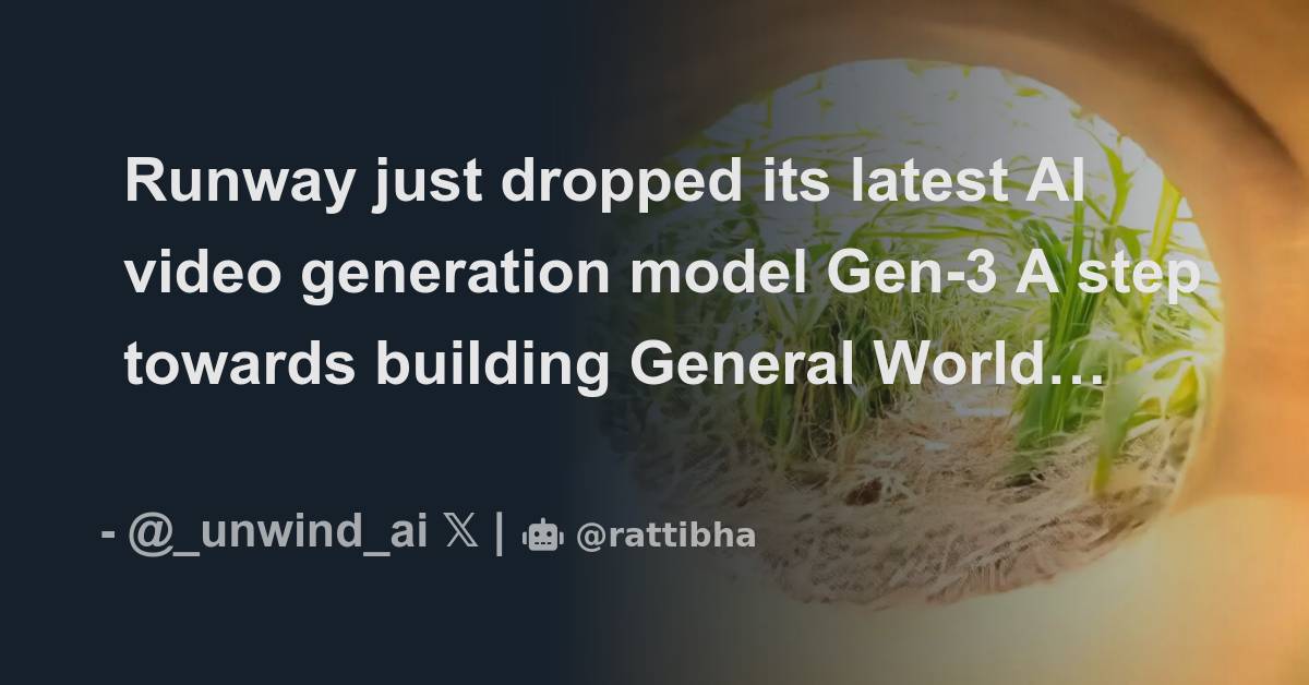 Runway just dropped its latest AI video generation model Gen-3 A step ...