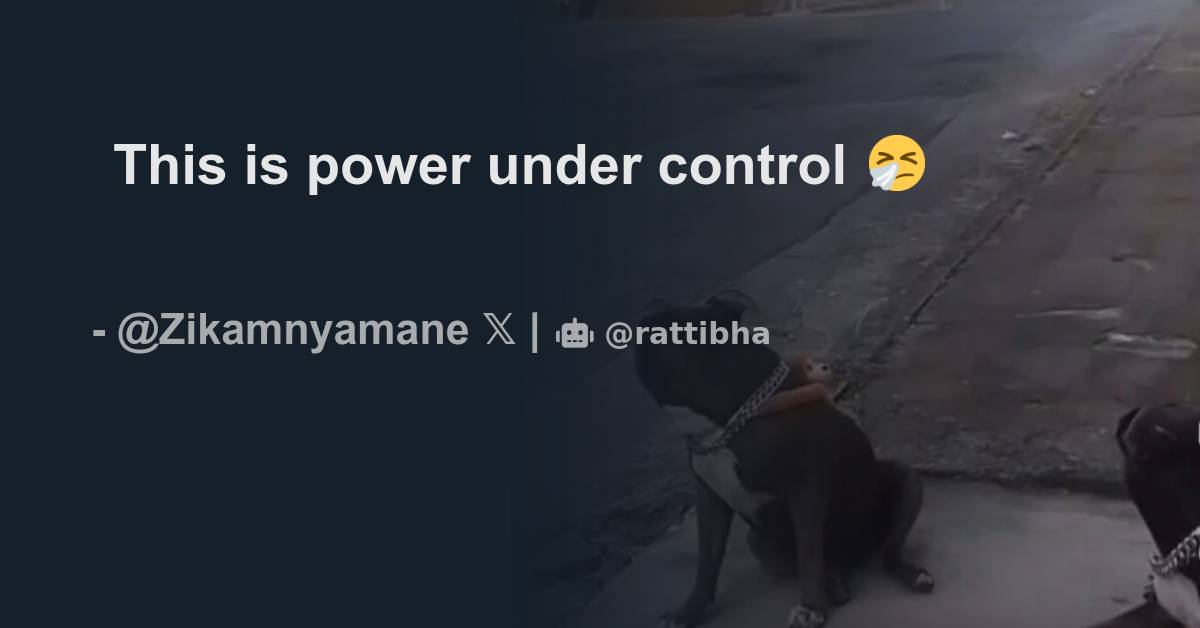 This is power under control 🤧 - Thread from Mnyamani 📽 @Zikamnyamane ...