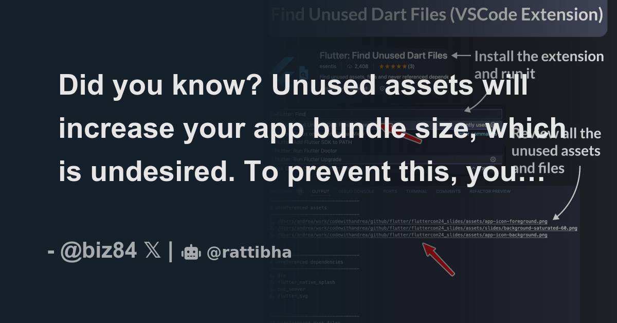 Did you know? Unused assets will increase your app bundle size, which ...