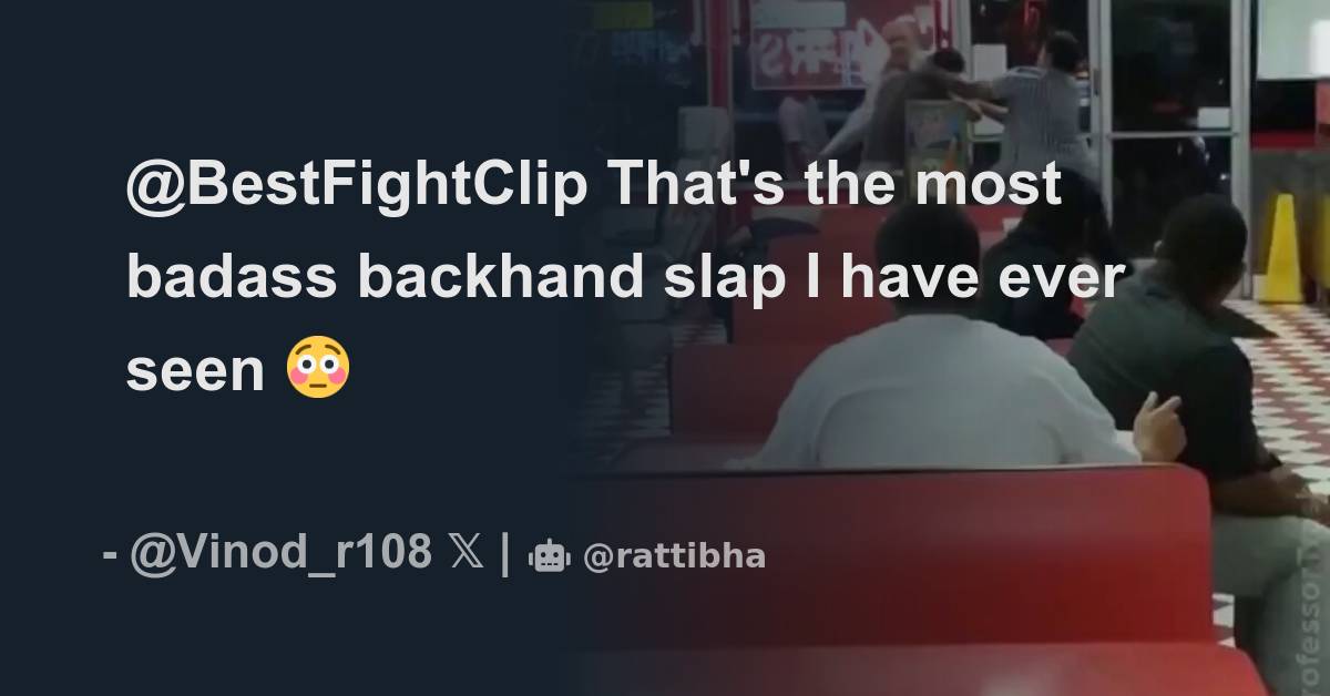 @BestFightClip That's the most badass backhand slap I have ever seen 😳 ...