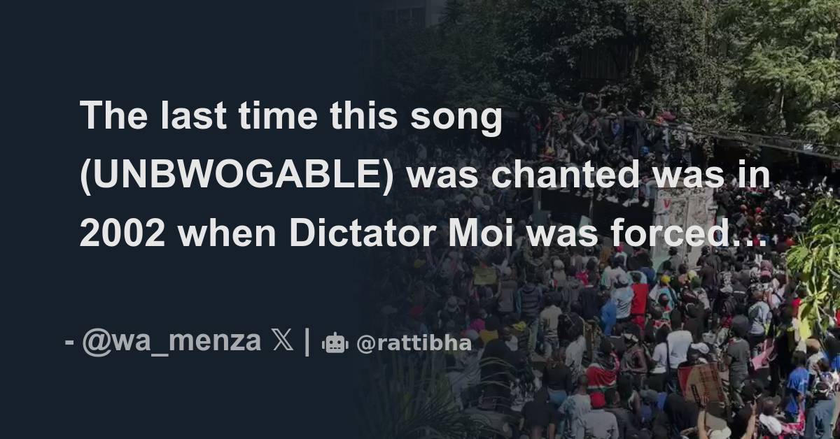 The last time this song (UNBWOGABLE) was chanted was in 2002 when ...