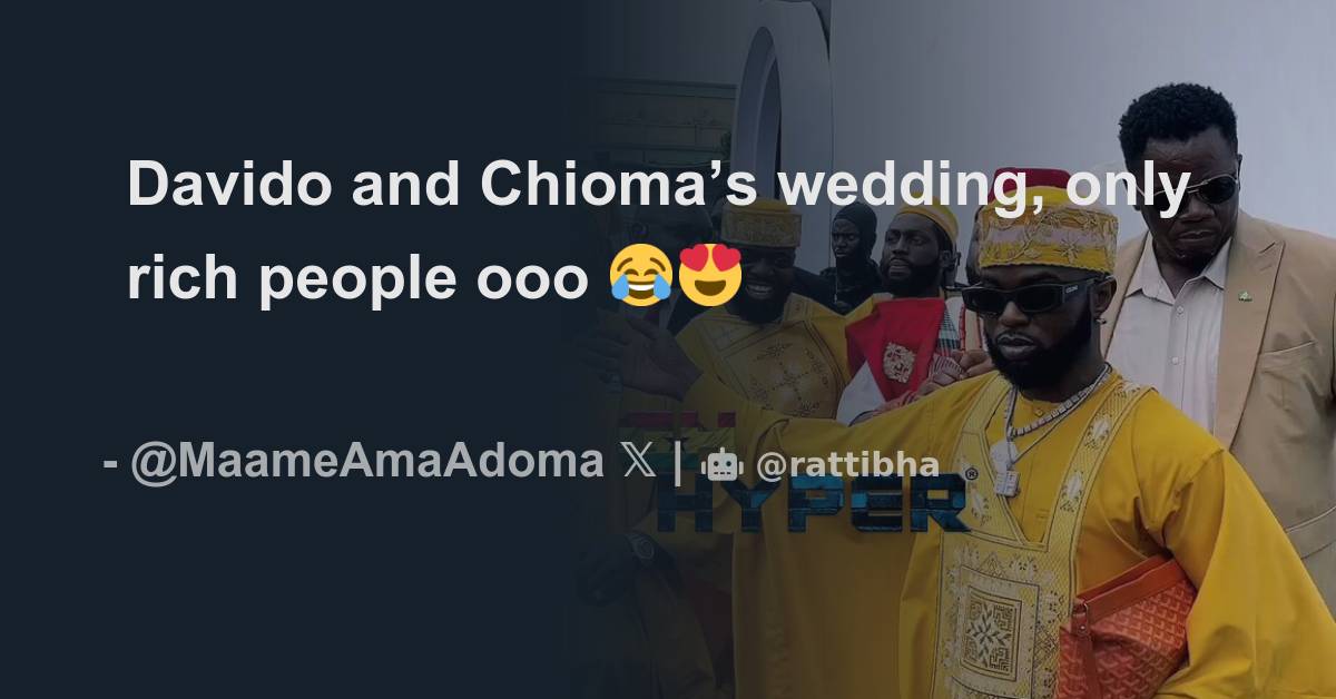 Davido And Chiomas Wedding Only Rich People Ooo ππ Thread From