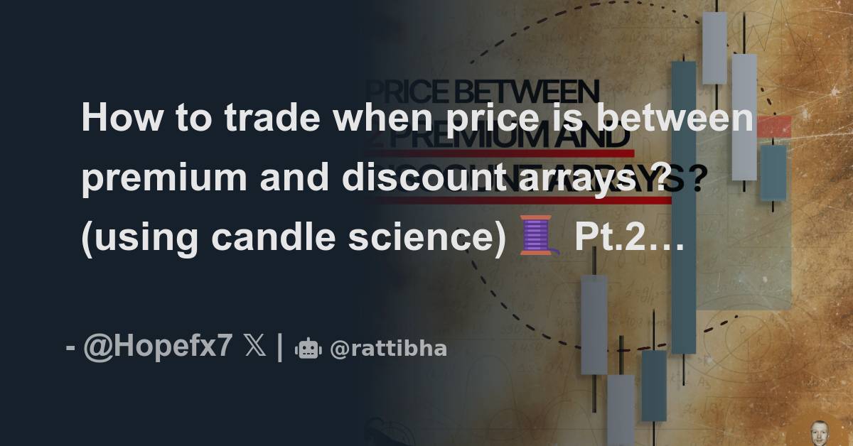 How to trade when price is between premium and discount arrays ? (using candle science) 🧵 Pt.2 ...