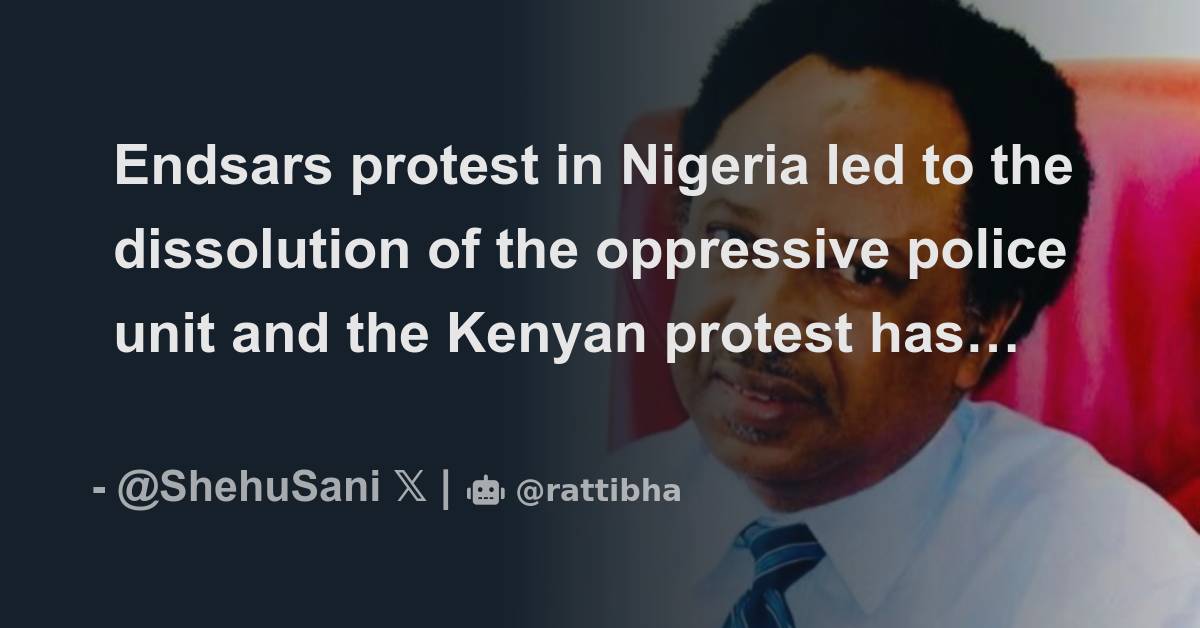 Endsars protest in Nigeria led to the dissolution of the oppressive ...