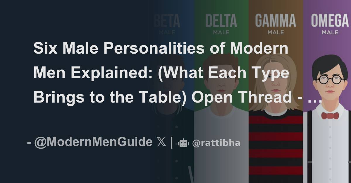 Six Male Personalities of Modern Men Explained: (What Each Type Brings ...