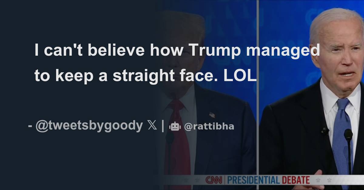 I can't believe how Trump managed to keep a straight face. LOL - Thread ...