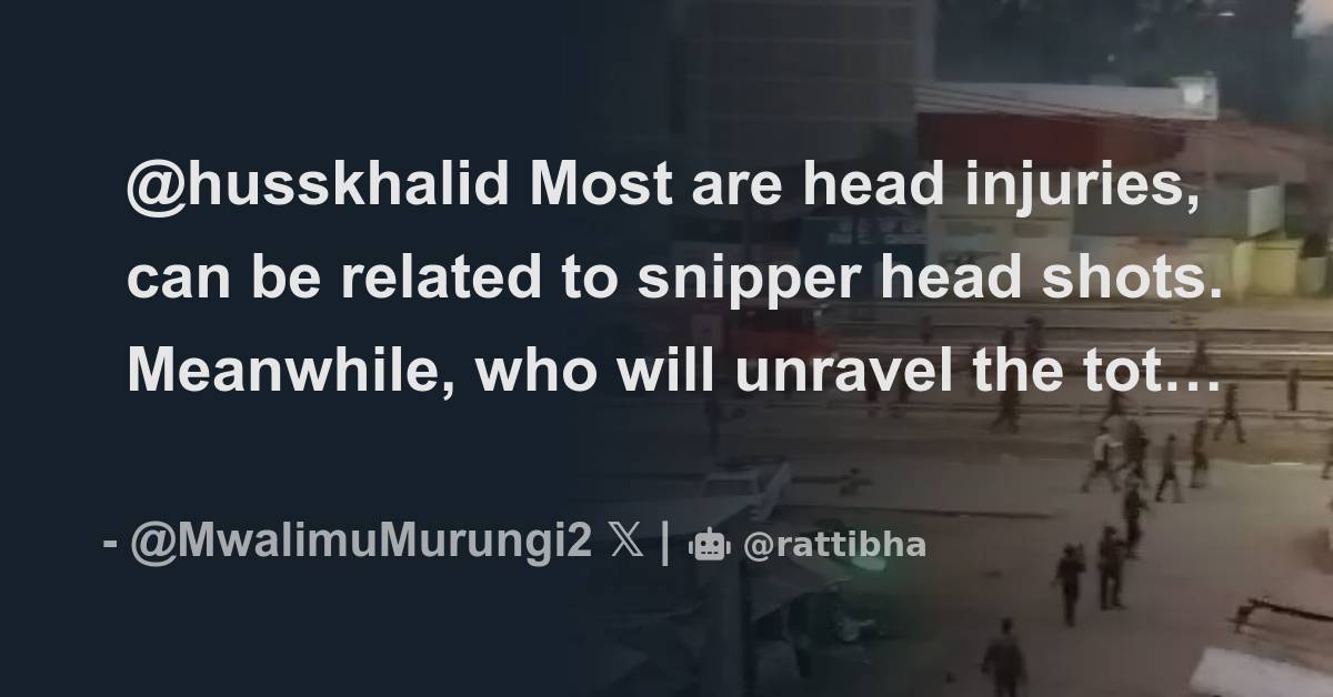 @husskhalid Most are head injuries, can be related to snipper head ...