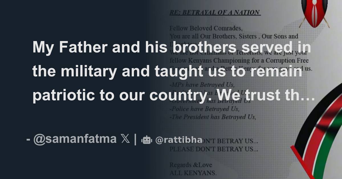 My Father and his brothers served in the military and taught us to ...