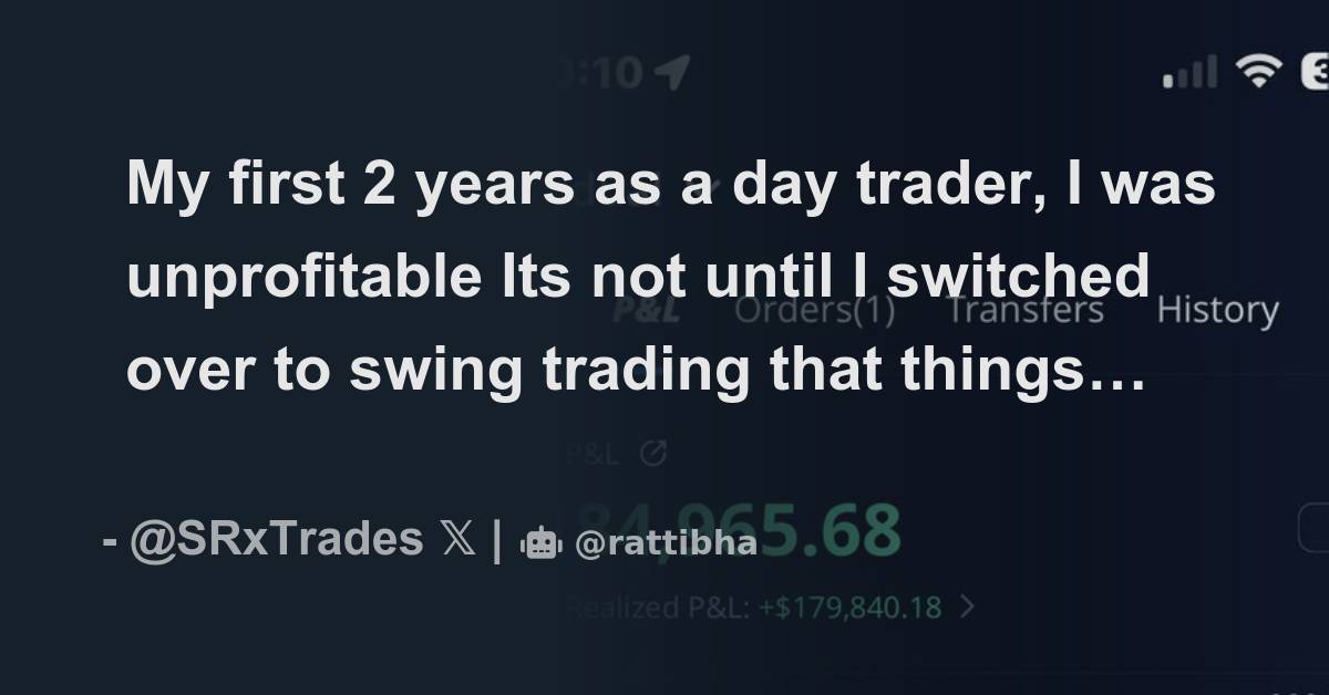 My first 2 years as a day trader, I was unprofitable Its not until I ...