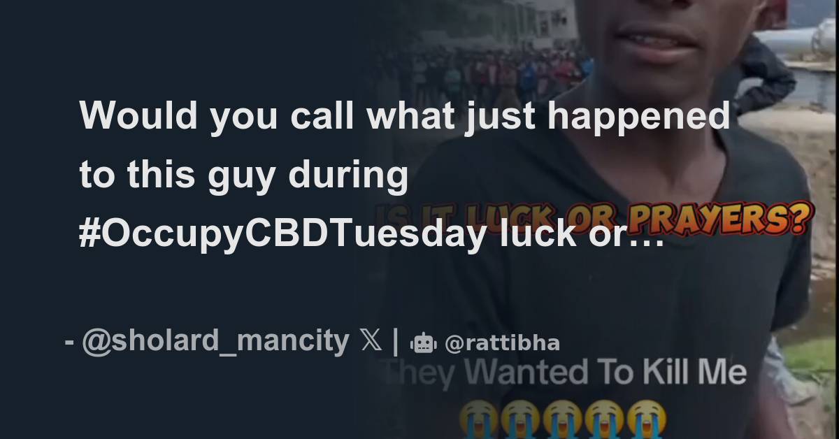 Would you call what just happened to this guy during #OccupyCBDTuesday ...