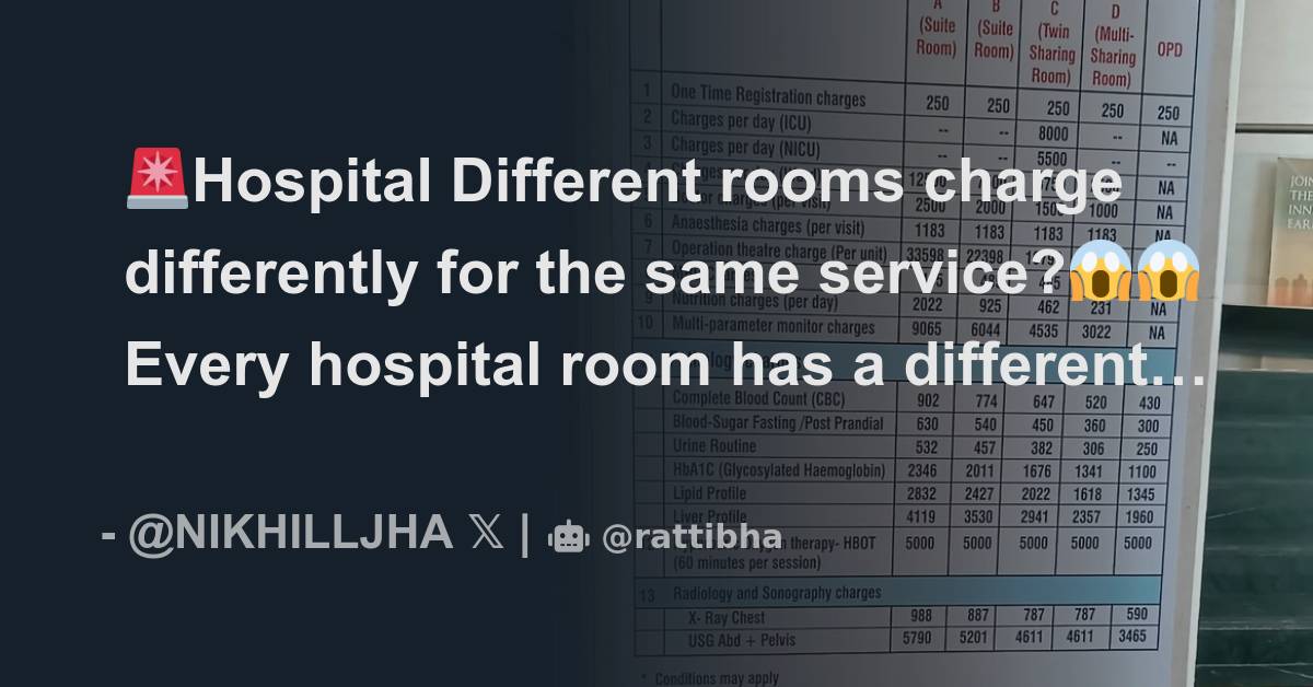 🚨Hospital Different rooms charge differently for the same service?😱😱 ...