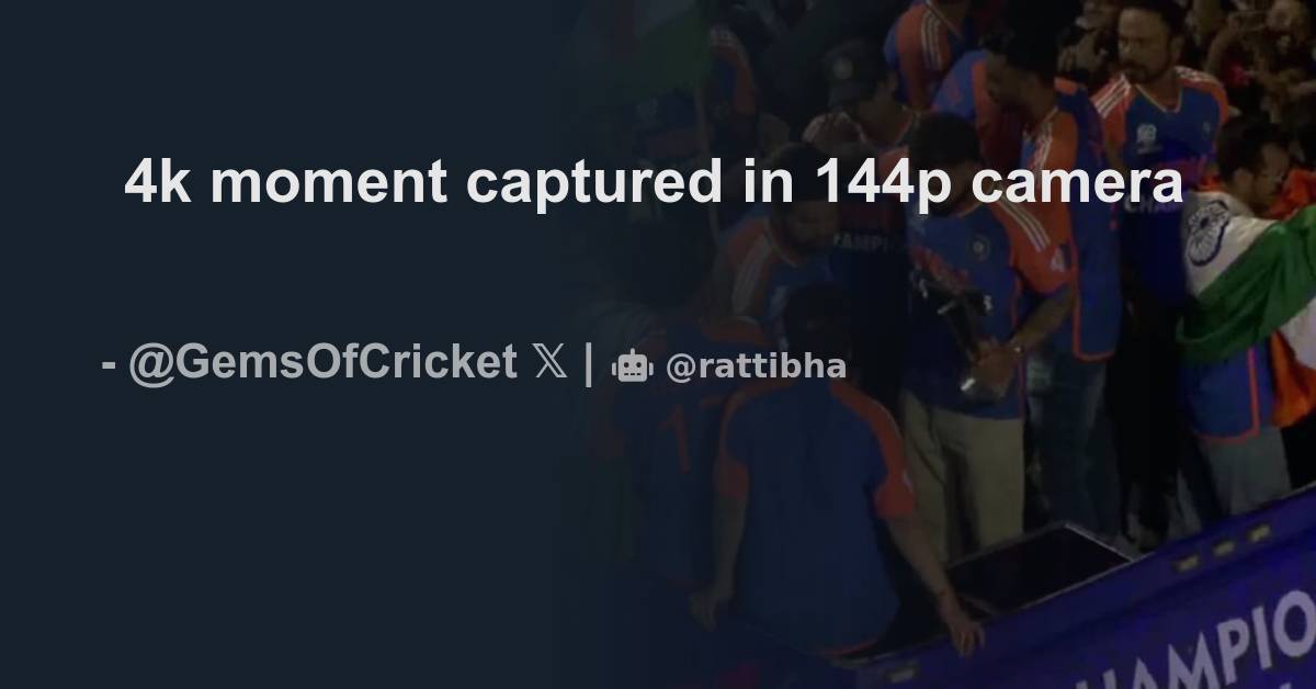 4k moment captured in 144p camera - Thread from Out Of Context Cricket ...