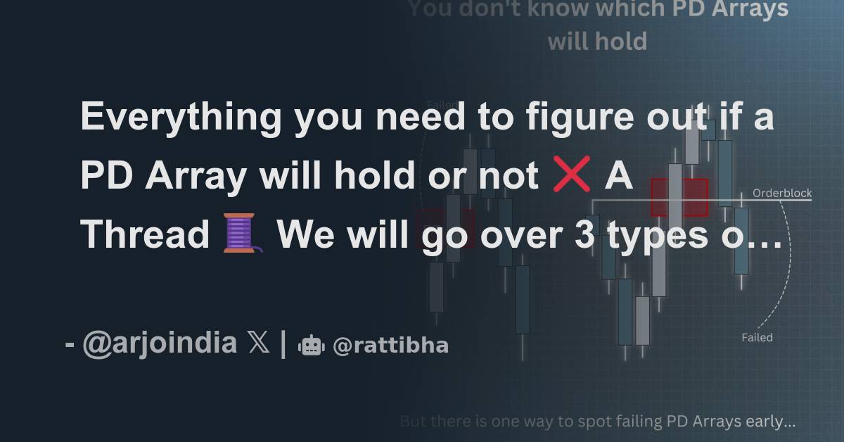 Everything you need to figure out if a PD Array will hold or not A Thread 🧵 - Thread from Arjo ...