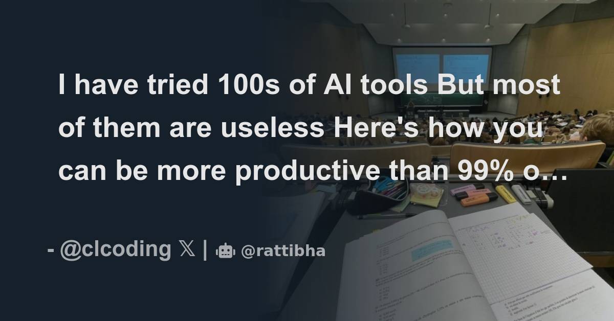 I have tried 100s of AI tools But most of them are useless Here's how ...