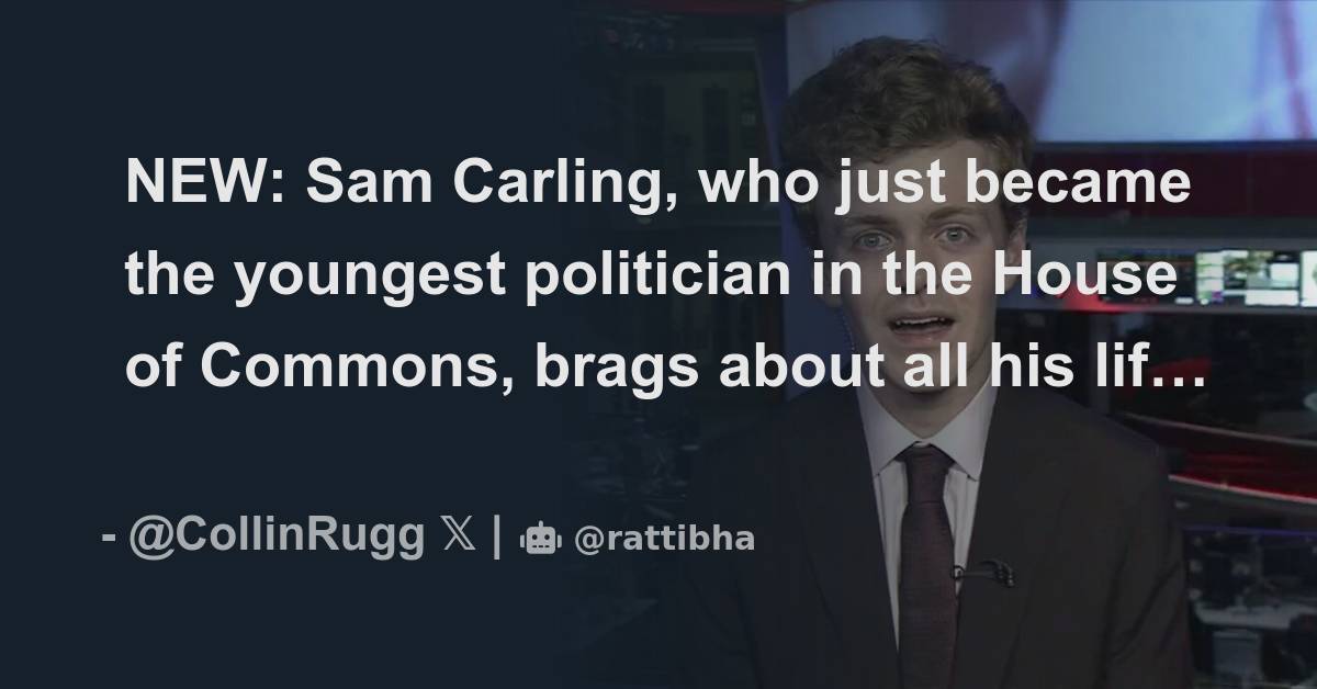 NEW: Sam Carling, who just became the youngest politician in the House ...