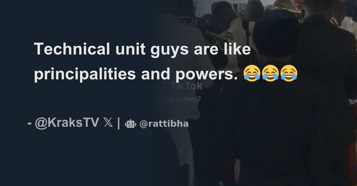Technical unit guys are like principalities and powers. 😂😂😂 - المسلسل ...