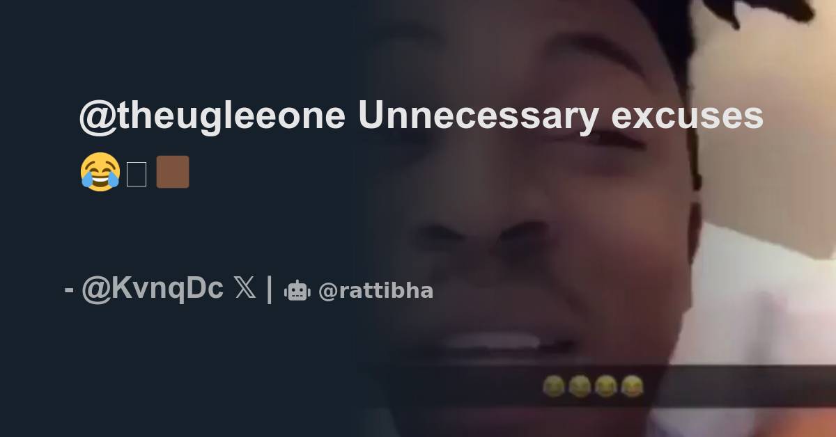 @theugleeone Unnecessary excuses 😂🫵🏿 - Thread from Principal DC ⚡️ ...